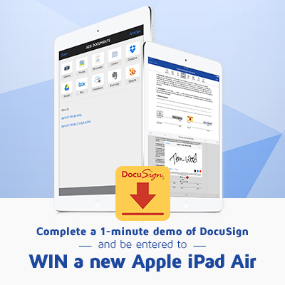 DocuSign | Win an iPad Air